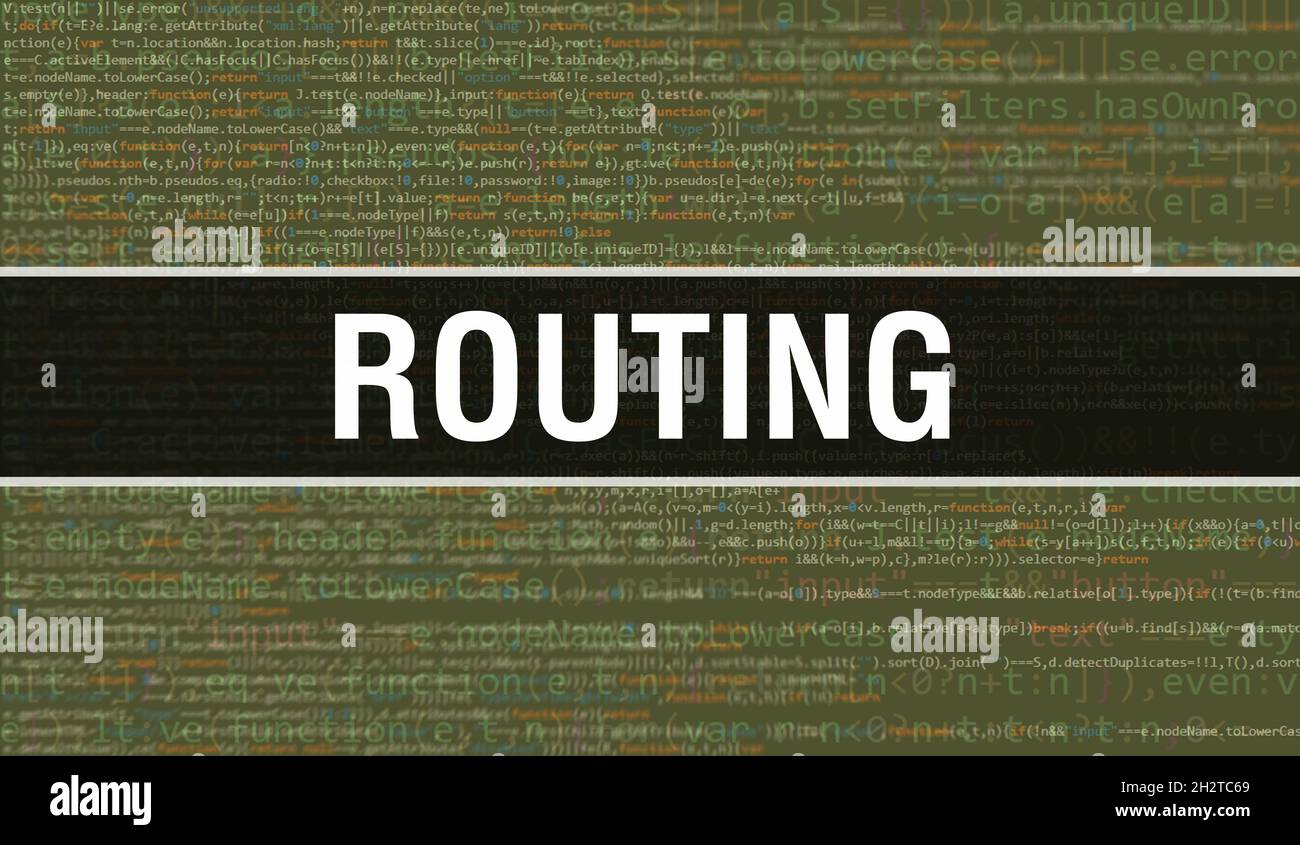 Routing With Digital Java Code Text Routing And Computer Software Coding Vector Concept