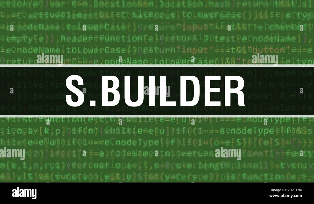Sbuilder With Binary Code Digital Technology Background Abstract Background With Program Code
