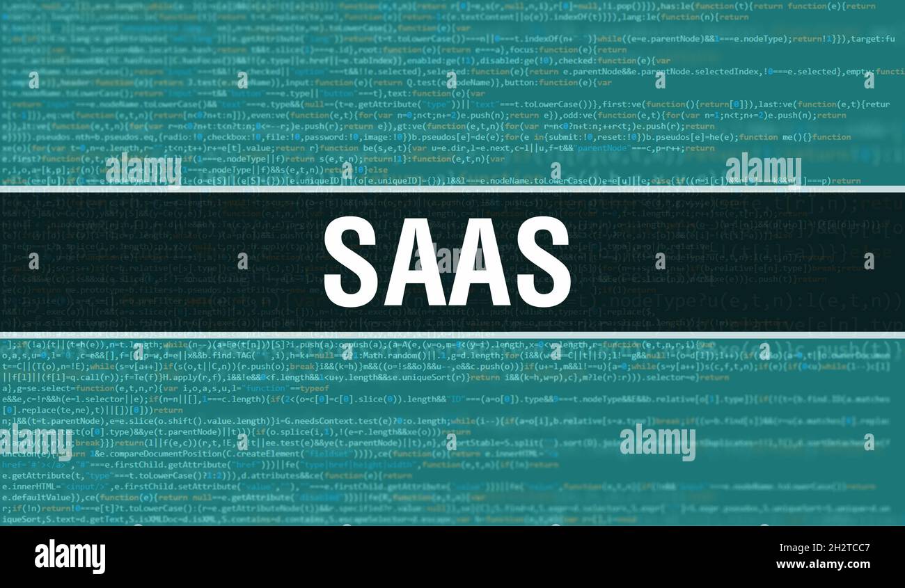 Saas With Abstract Technology Binary Code Backgrounddigital Binary 2590