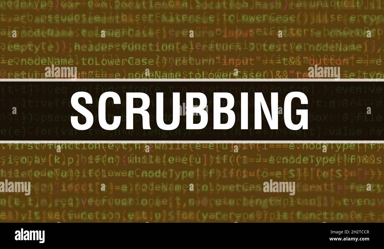 Scrubbing with Binary code digital technology background. Abstract ...