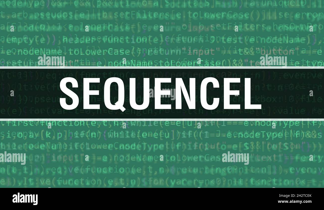SequenceL with Binary code digital technology background. Abstract ...