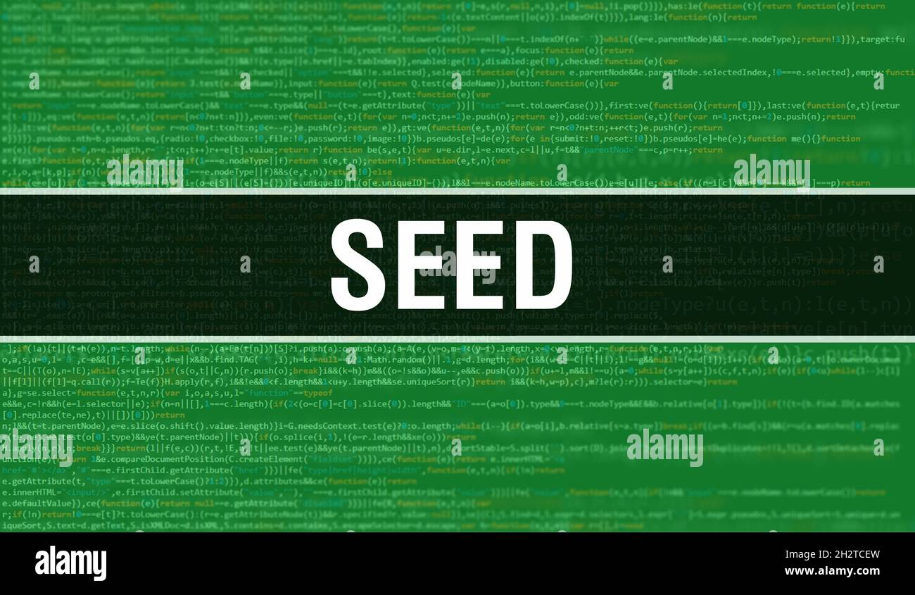 Seed With Abstract Technology Binary Code Backgrounddigital Binary
