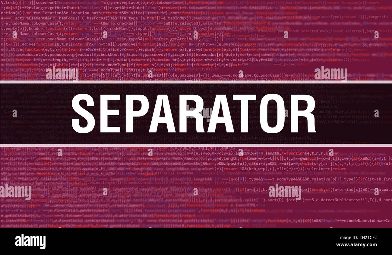 Separator concept with Random Parts of Program Code. Separator with ...