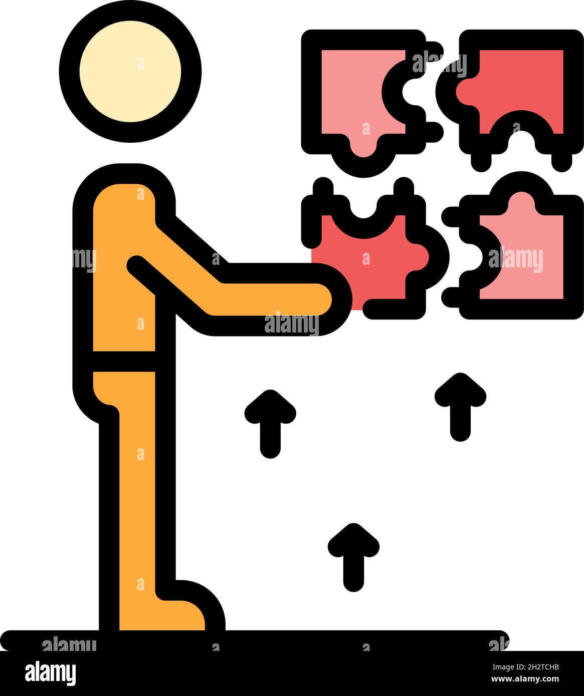 Puzzle resolve skill icon. Outline puzzle resolve skill vector icon ...