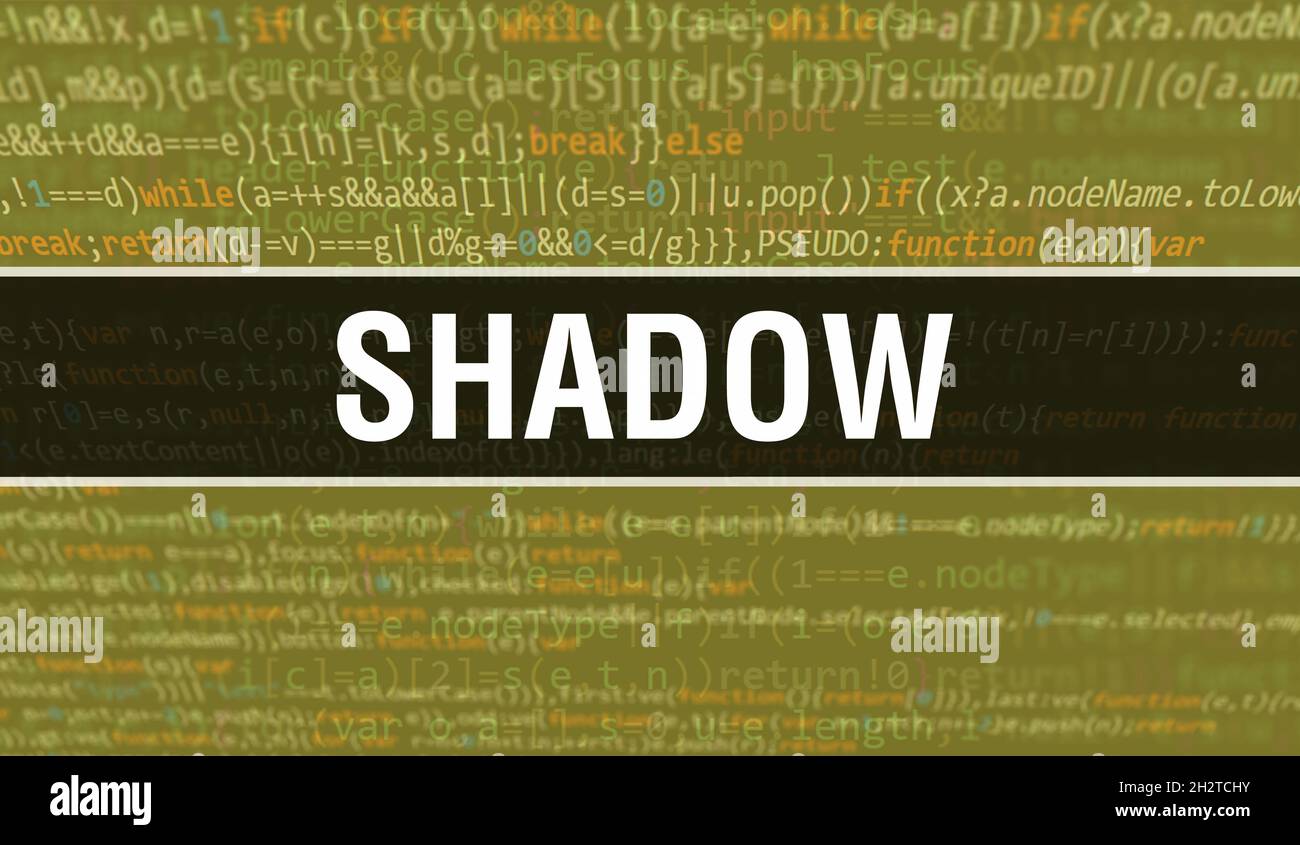 Shadow concept illustration using code for developing programs and app ...