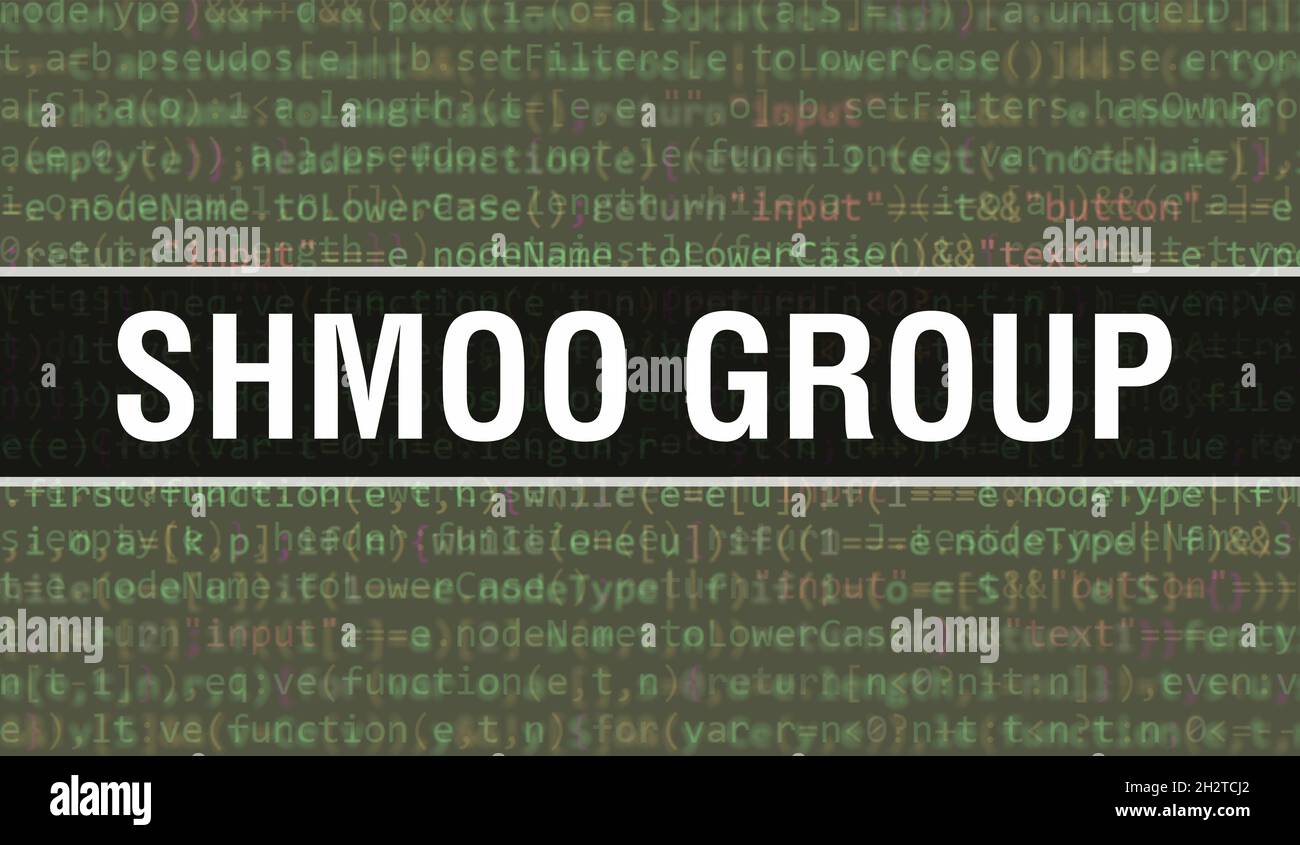 Shmoo Group with Binary code digital technology background. Abstract ...