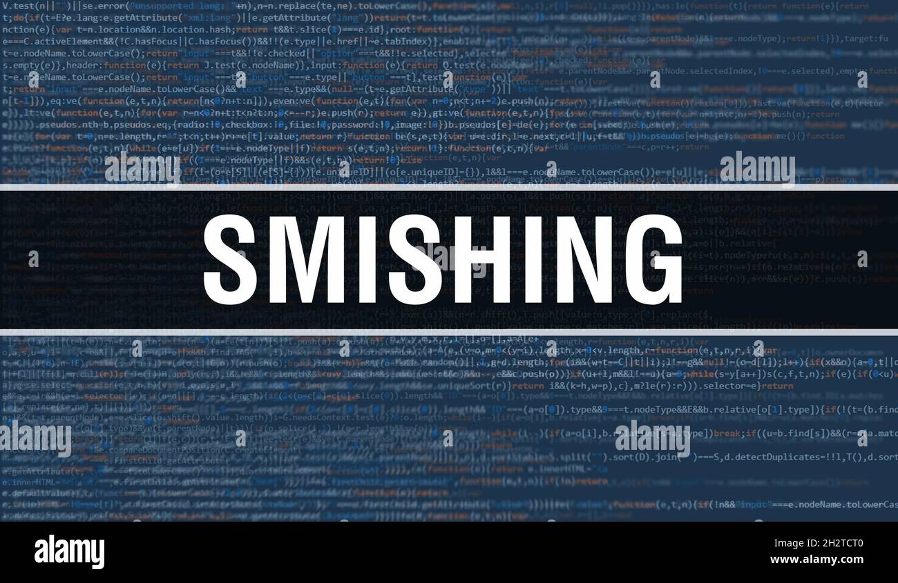 Smishing concept with Random Parts of Program Code. Smishing with ...