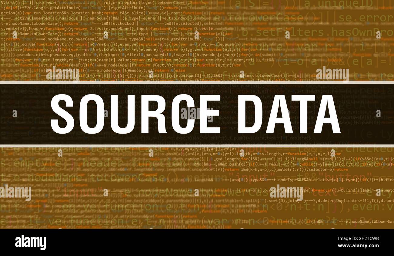 Source Data With Digital Java Code Text Source Data And Computer