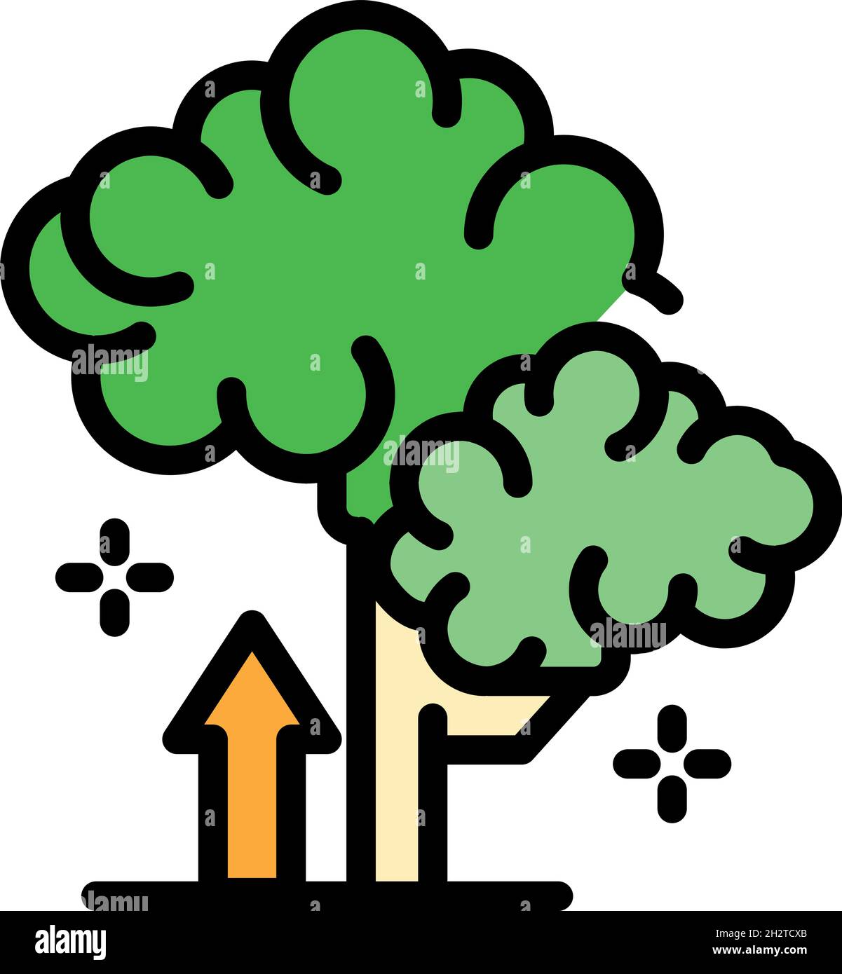 Brain development icon. Outline brain development vector icon color ...