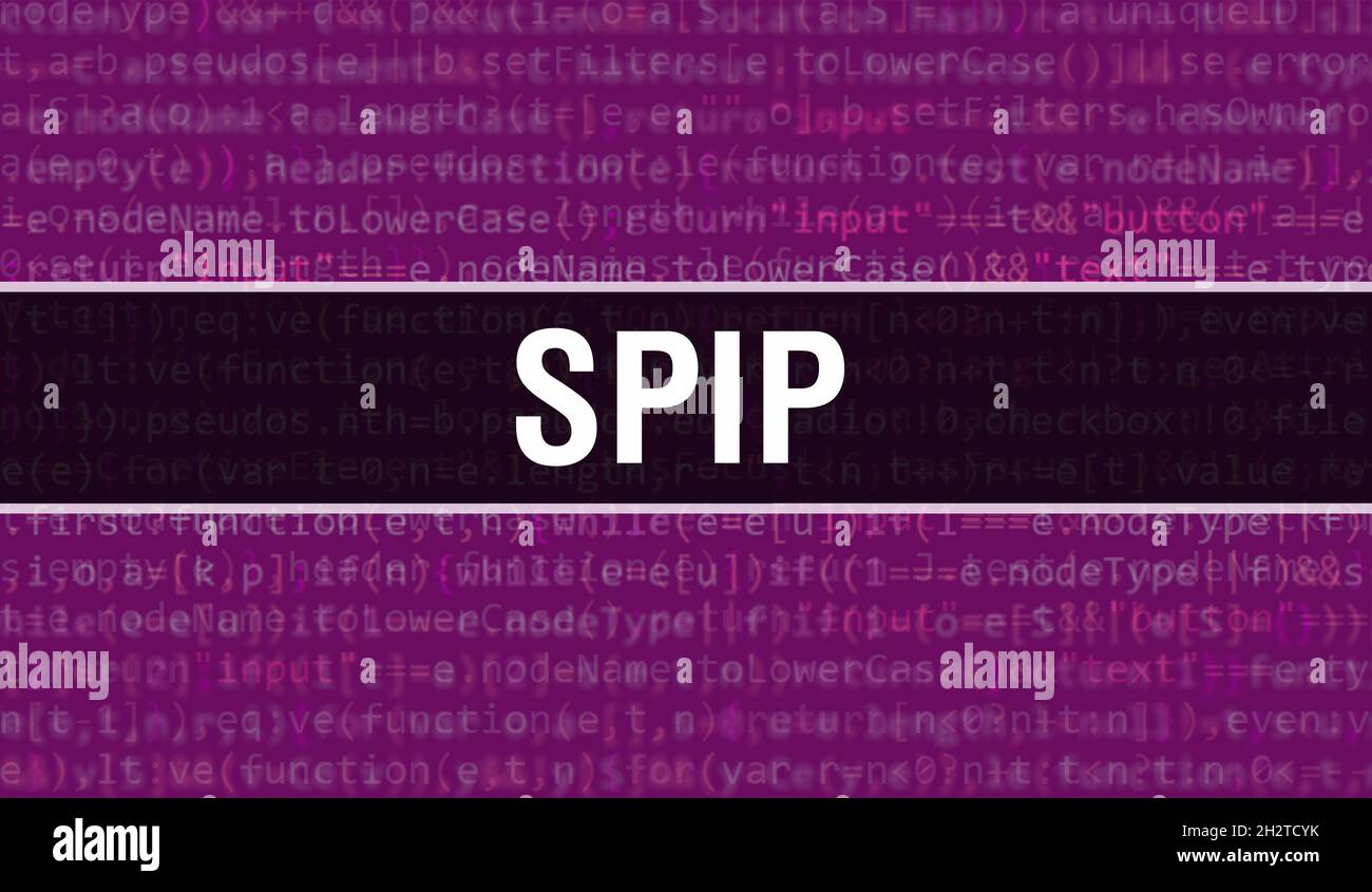 Spip With Binary Code Digital Technology Background Abstract Background With Program Code And