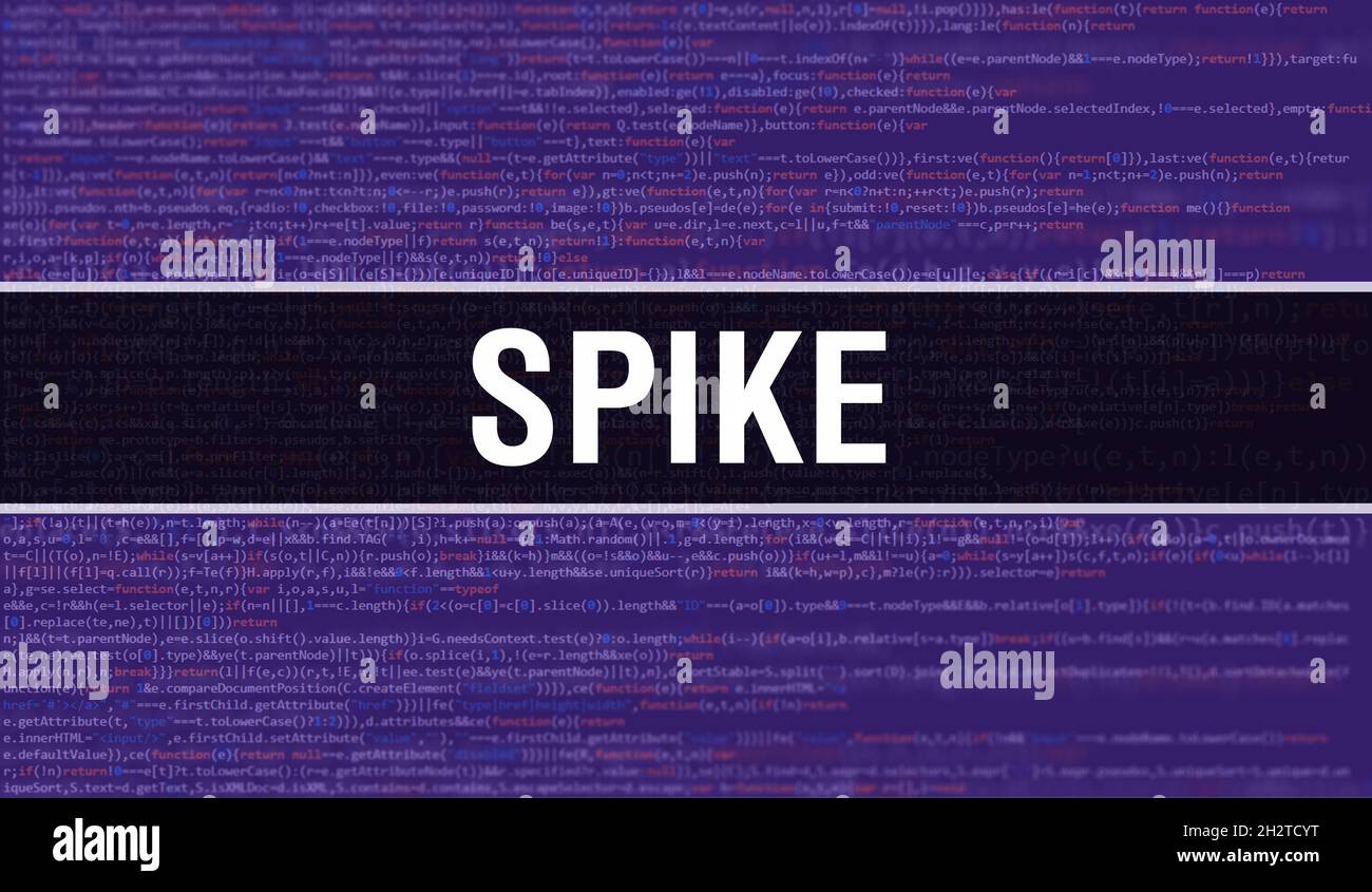 Spike with Abstract Technology Binary code Background.Digital binary ...