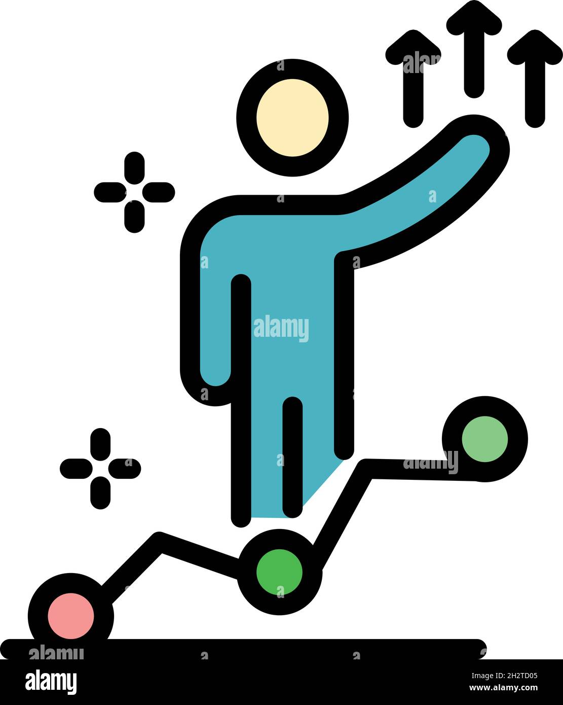 Self work progress icon. Outline self work progress vector icon color ... Self work progress icon. Outline self work progress vector icon color ...