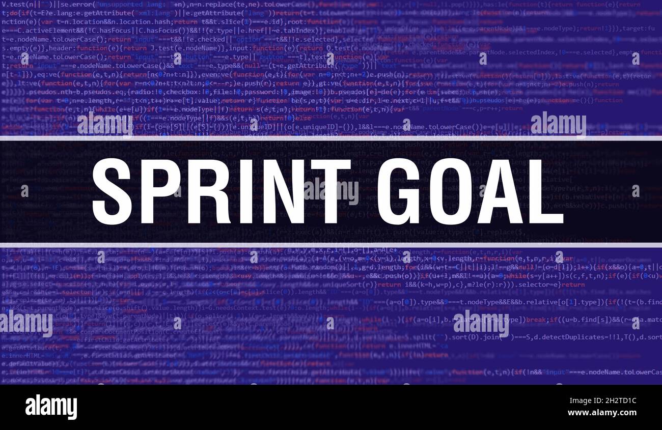 Sprint Goal Concept With Random Parts Of Program Code Sprint Goal With Programming Code