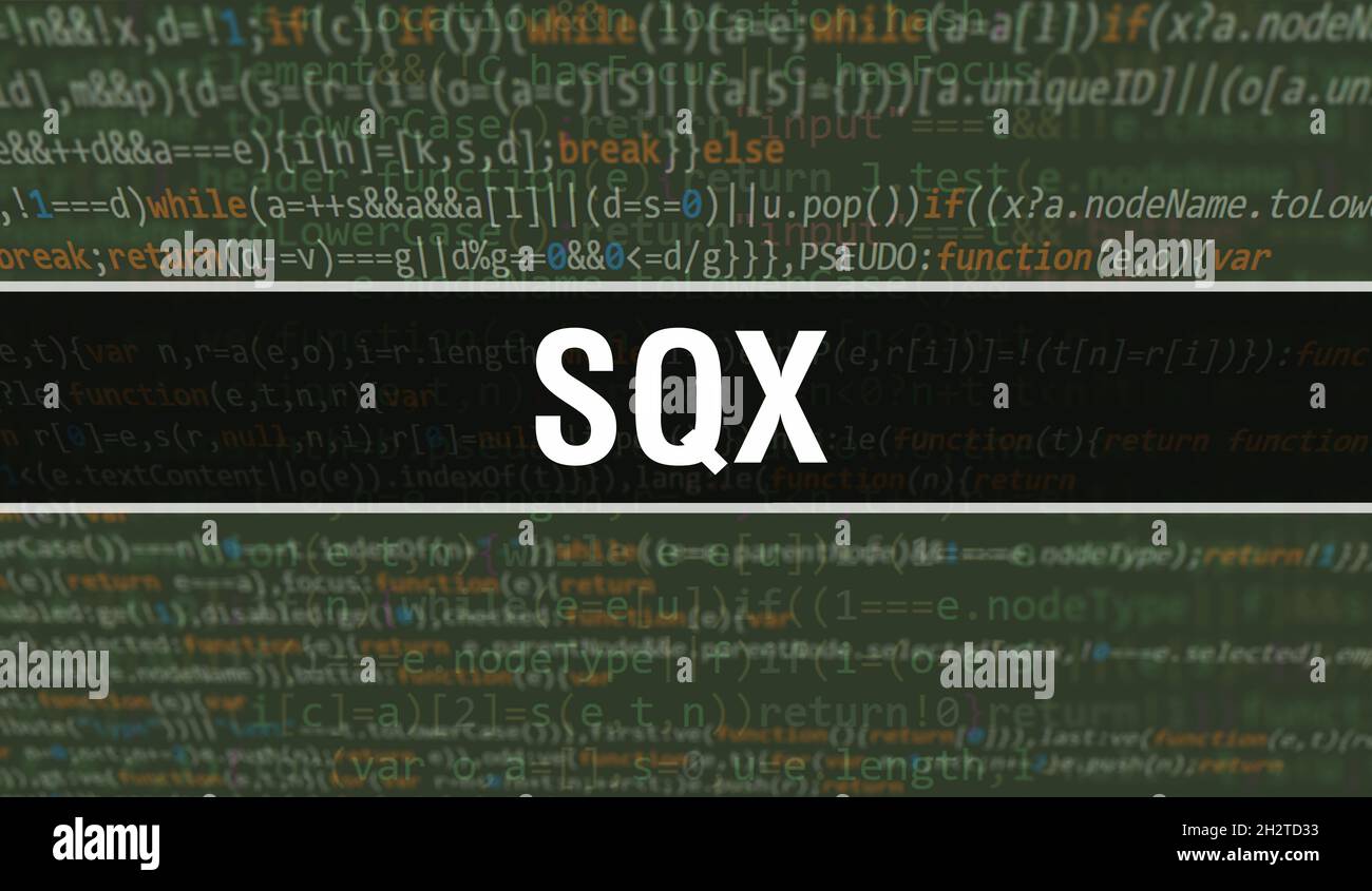 SQX concept illustration using code for developing programs and app ...