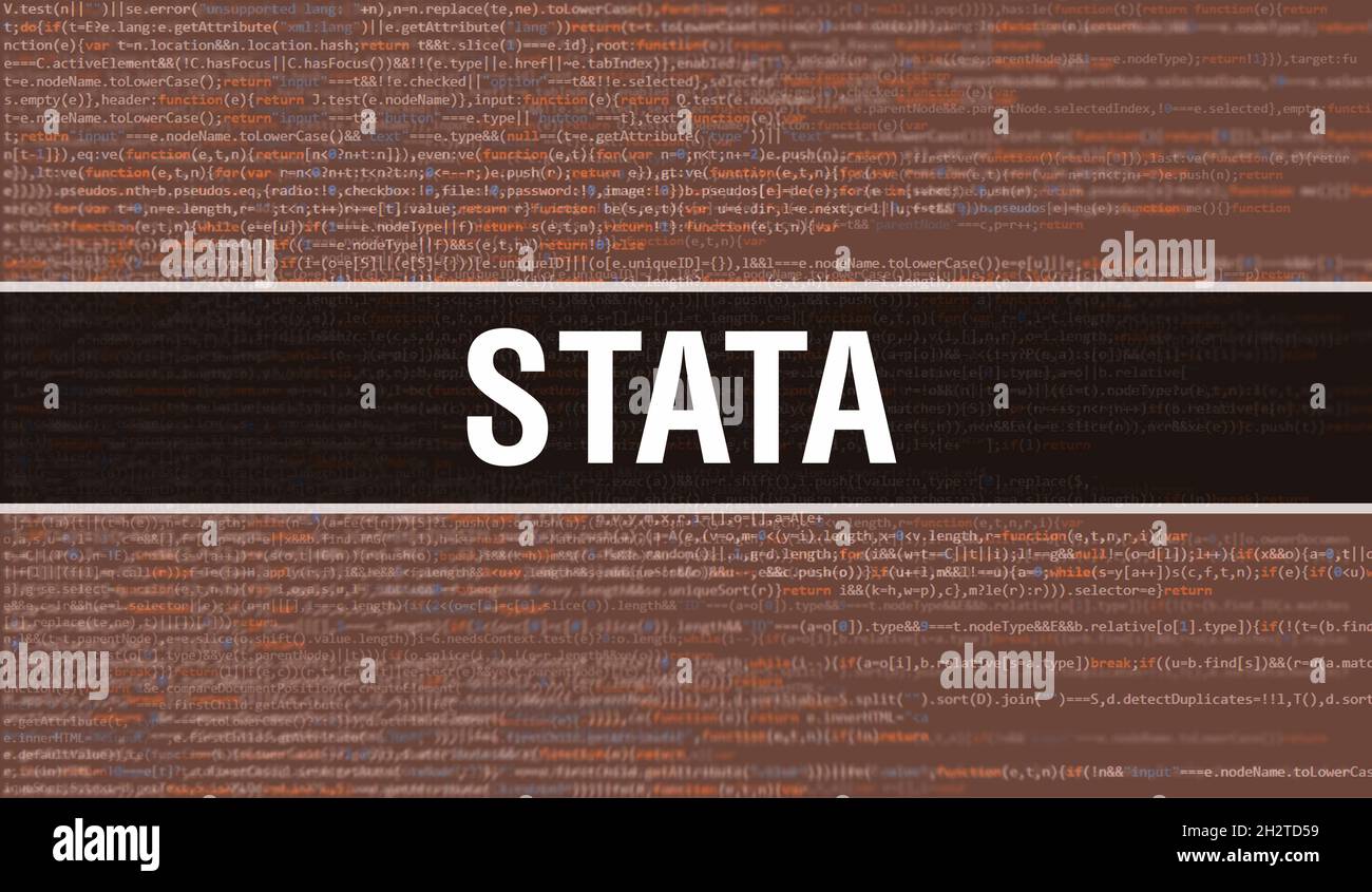 Stata Concept With Random Parts Of Program Code Stata With Programming Code Abstract Technology