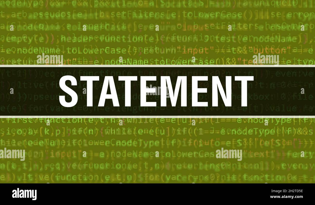 Statement with Binary code digital technology background. Abstract ...