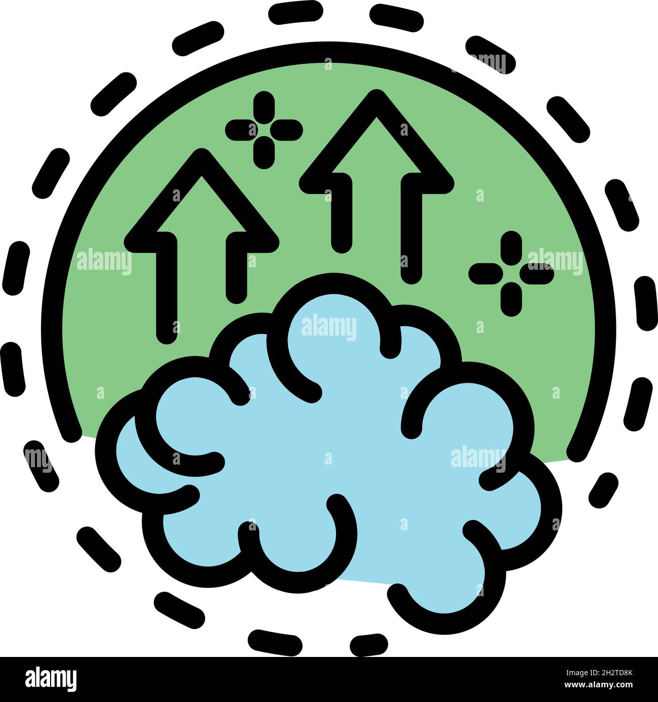 Brain progress skill icon. Outline brain progress skill vector icon ...