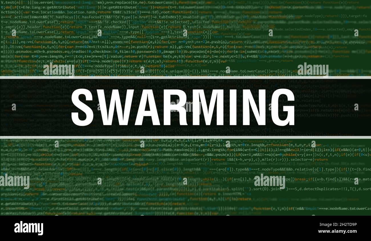 swarming concept with Random Parts of Program Code. swarming with ...