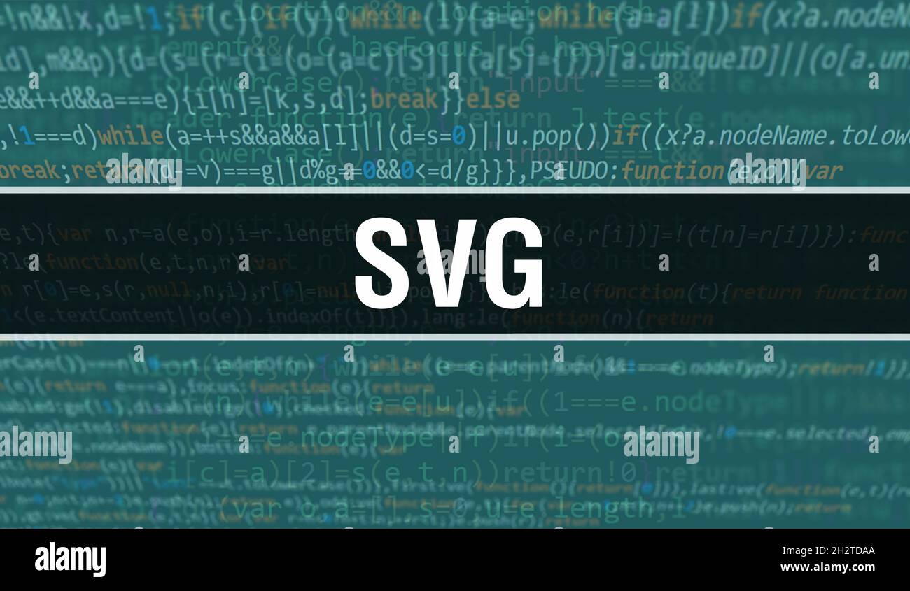 SVG concept illustration using code for developing programs and app ...