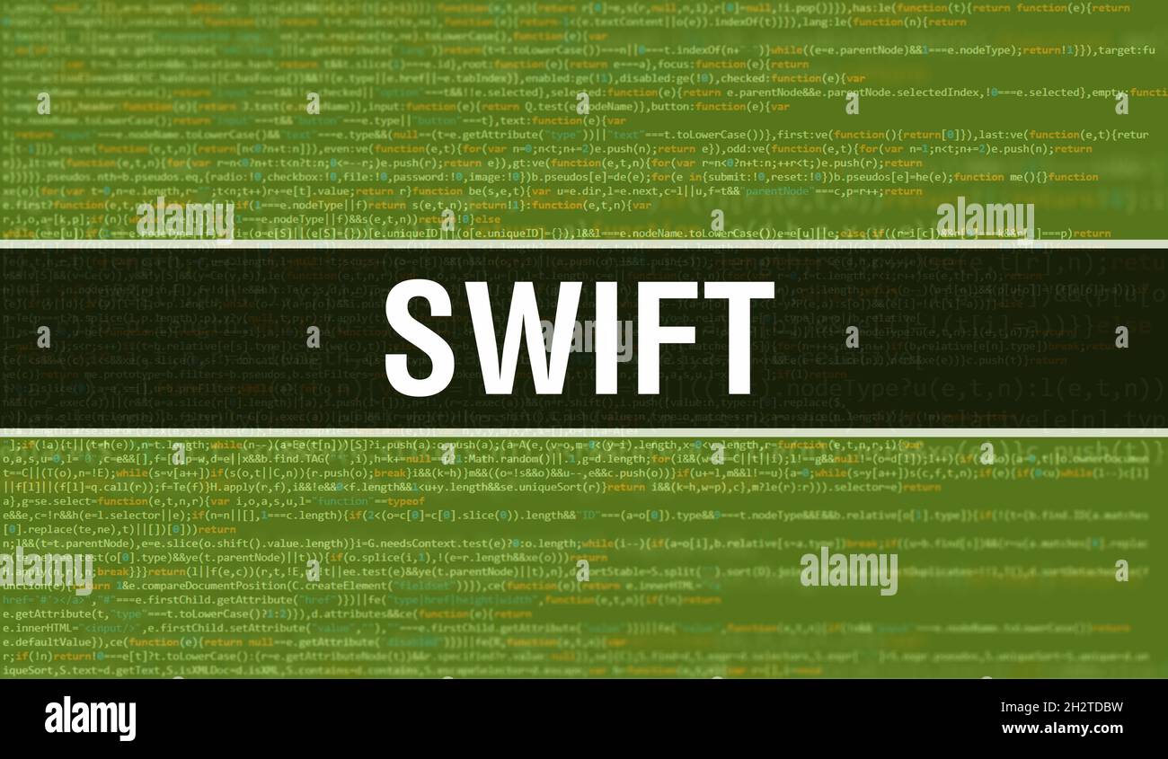 Swift With Abstract Technology Binary Code Backgrounddigital Binary Data And Secure Data