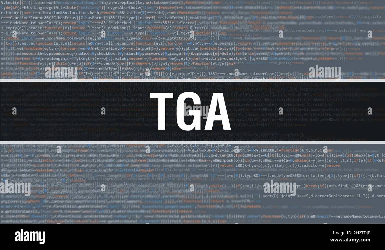 TGA with Abstract Technology Binary code Background.Digital binary data ...