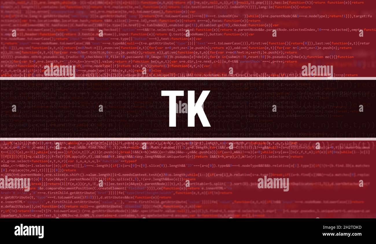 Tk Text Written On Programming Code Abstract Technology Background Of Software Developer And 3695