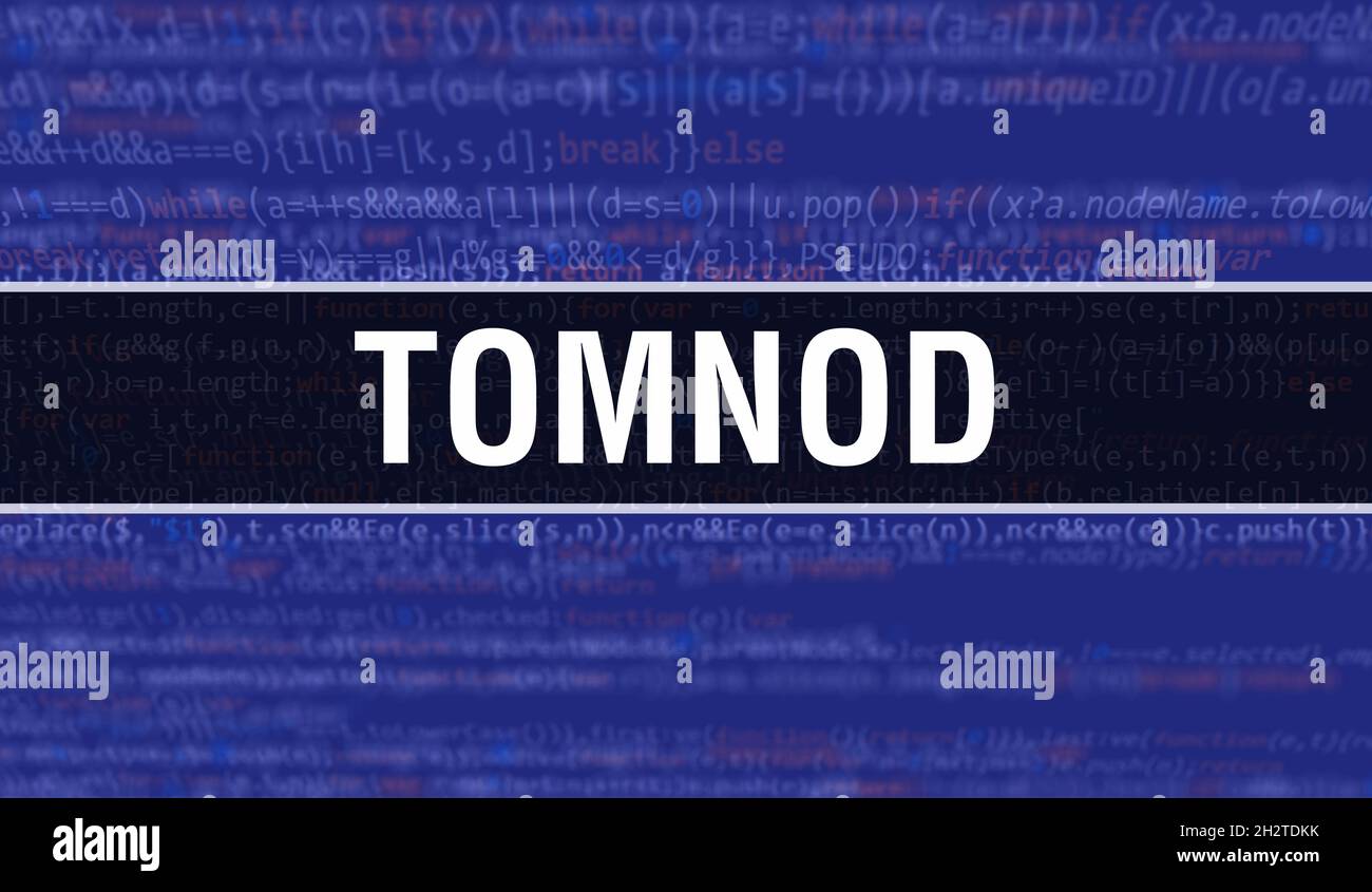 Tomnod concept illustration using code for developing programs and app ...