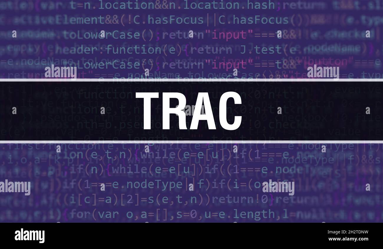 Trac with Binary code digital technology background. Abstract ...