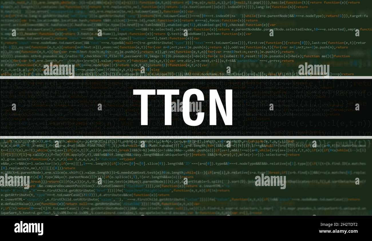 TTCN text written on Programming code abstract technology background of ...