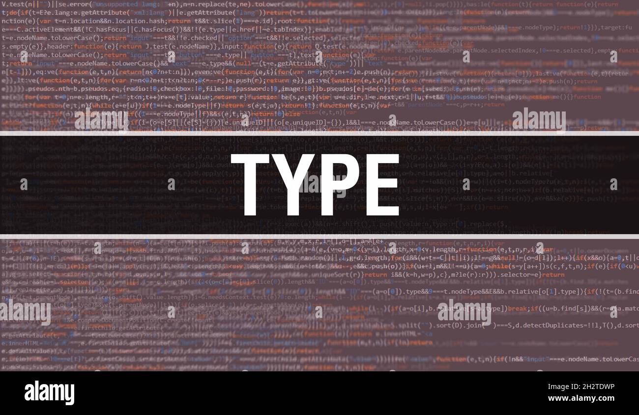 Type with Abstract Technology Binary code Background.Digital binary ...