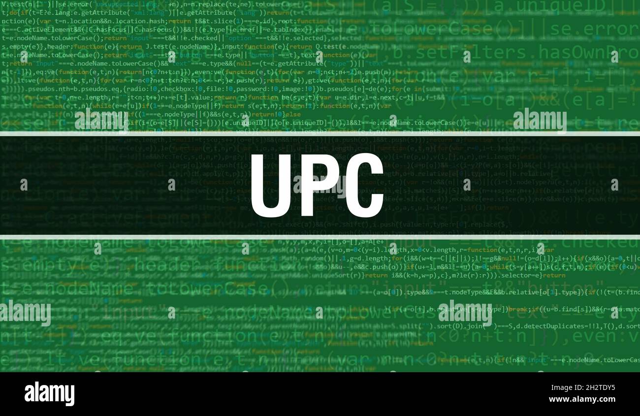 UPC concept with Random Parts of Program Code. UPC with Programming ...