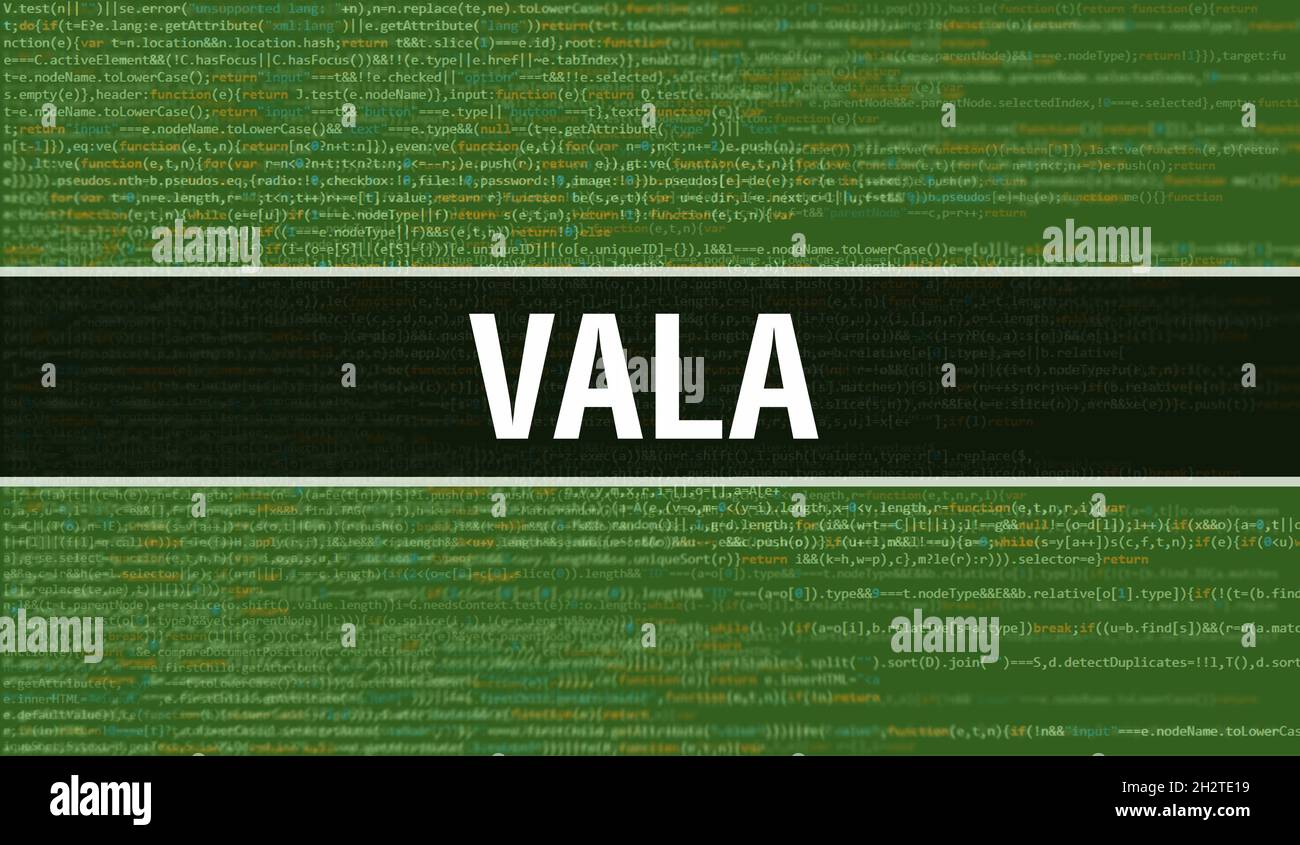 Vala with Abstract Technology Binary code Background.Digital binary ...