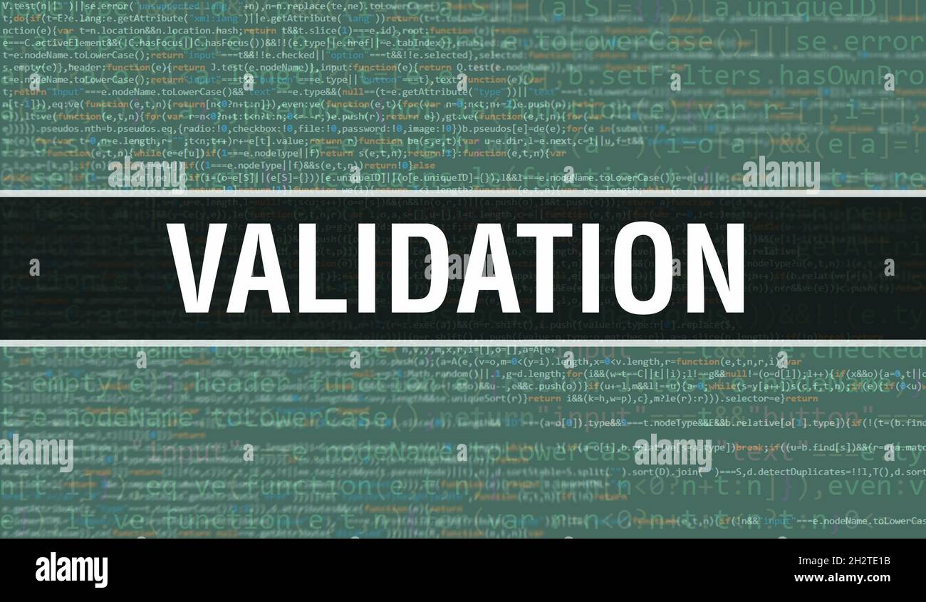 Validation Concept With Random Parts Of Program Code Validation With Programming Code Abstract