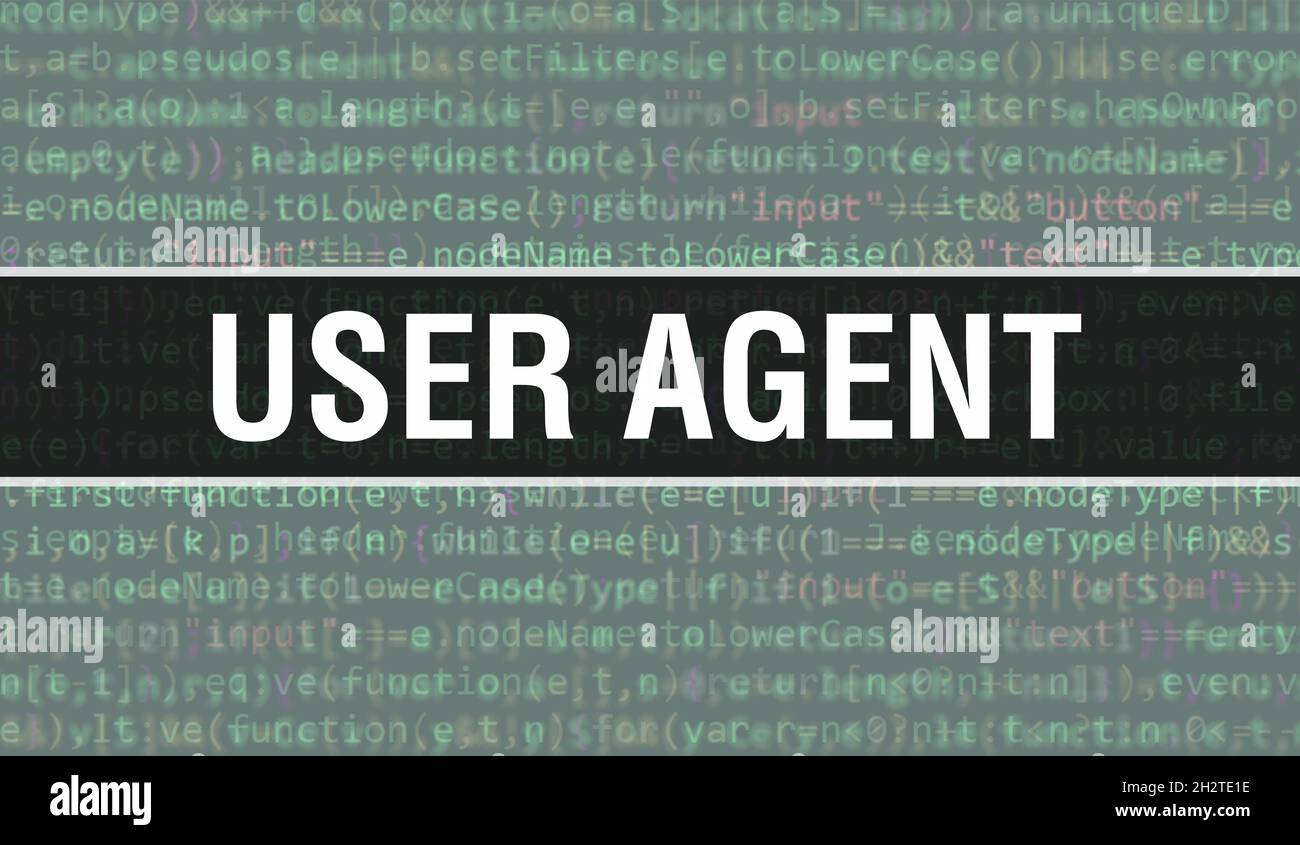 User Agent With Digital Java Code Text User Agent And Computer Software Coding Vector Concept