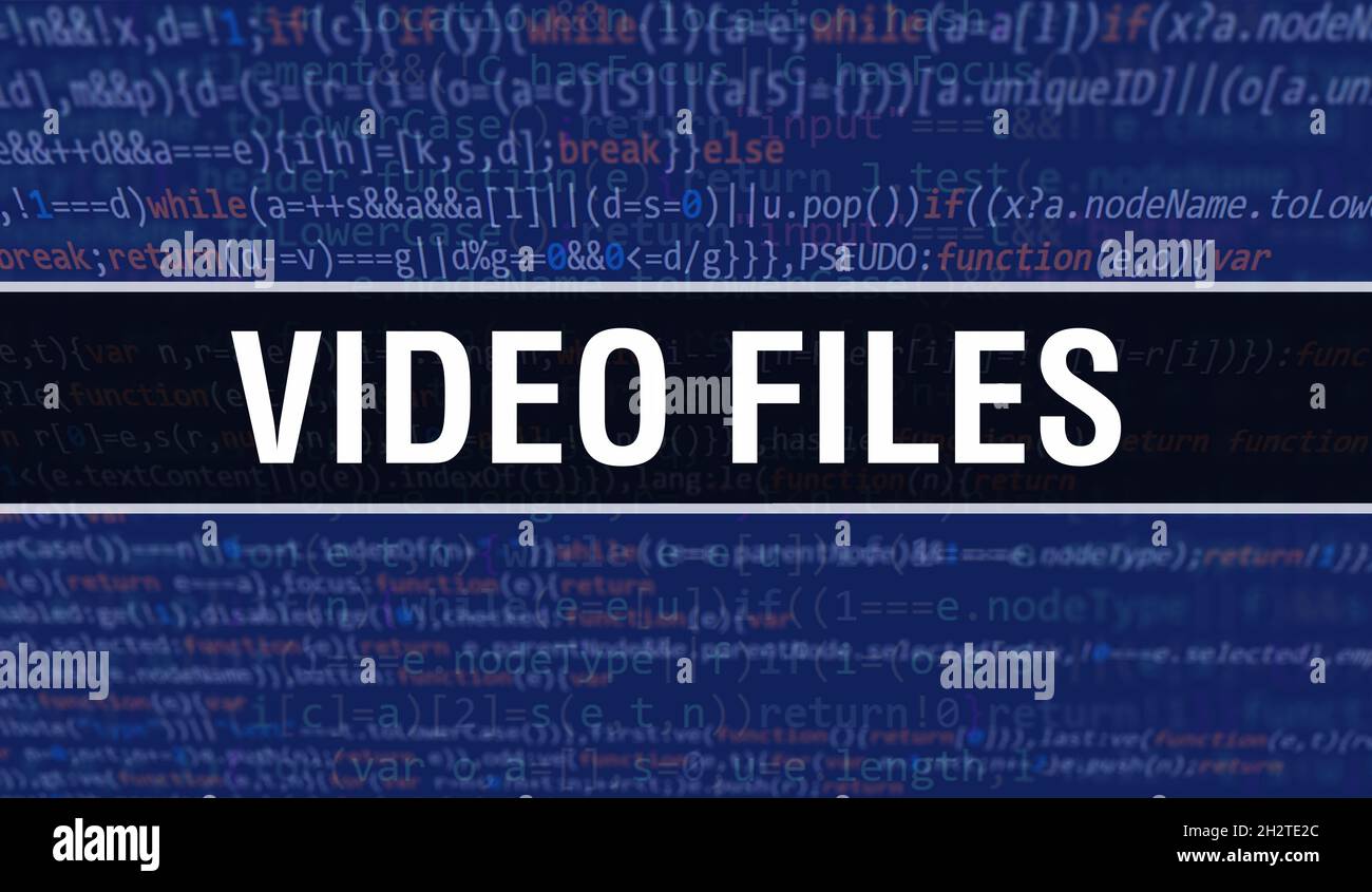 Video Files Concept With Random Parts Of Program Codevideo Files Text
