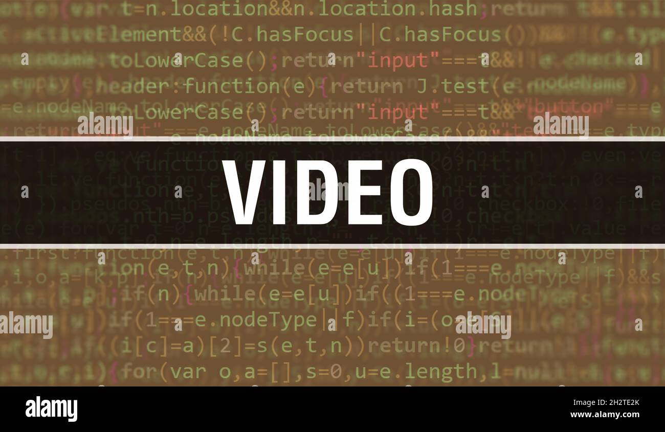 Video with Binary code digital technology background. Abstract ...