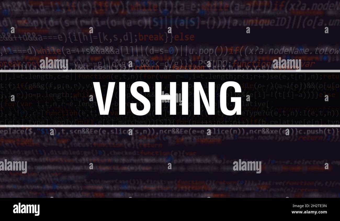 Vishing concept illustration using code for developing programs and app ...