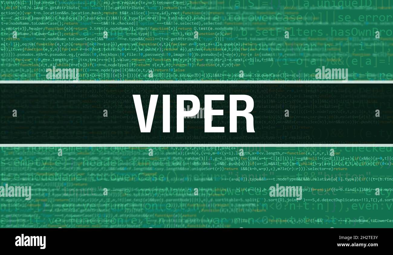 Viper Concept With Random Parts Of Program Code Viper With Programming Code Abstract Technology