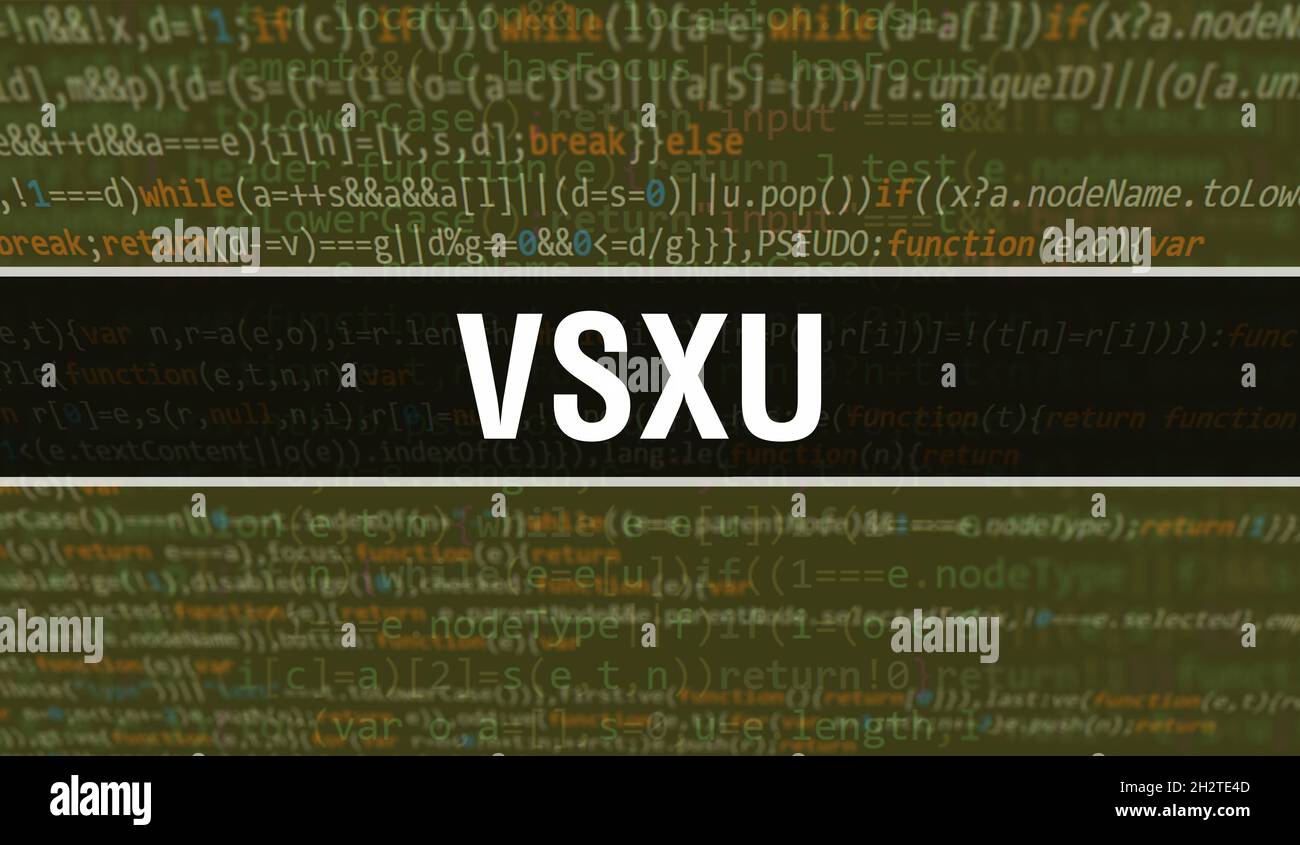 VSXu concept with Random Parts of Program Code.VSXu text written on ...