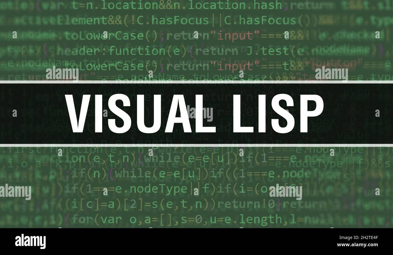 Visual Lisp With Binary Code Digital Technology Background Abstract Background With Program