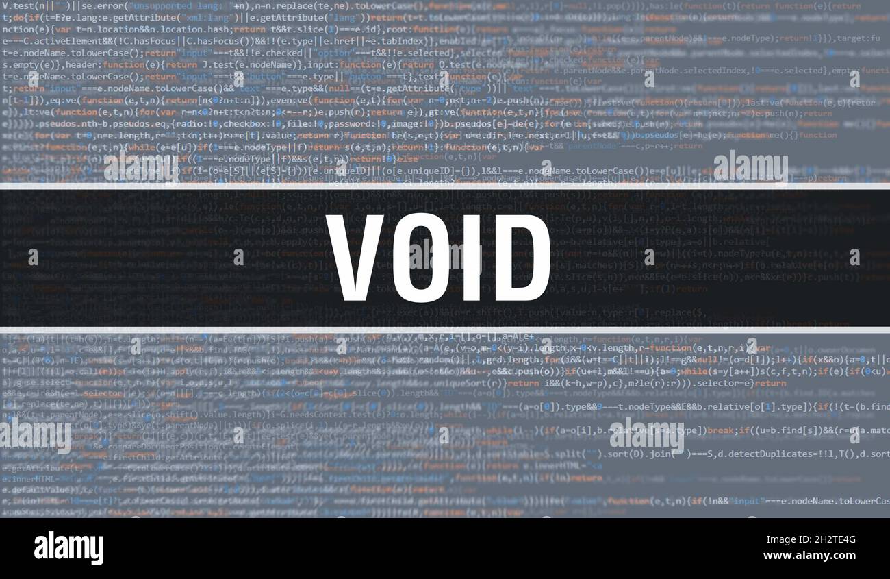 Void with Abstract Technology Binary code Background.Digital binary ...