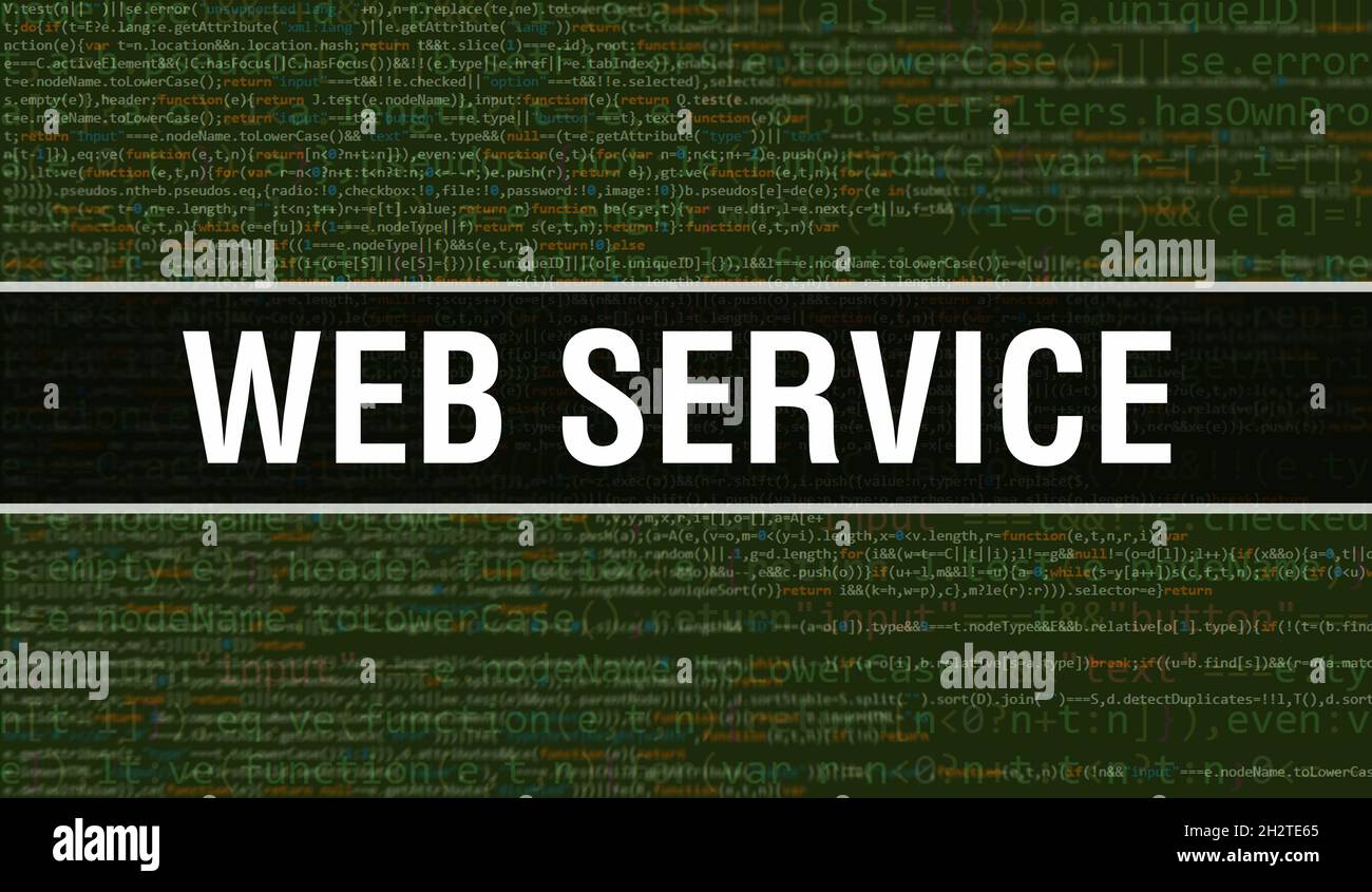 Web service concept with Random Parts of Program Code. Web service with ...