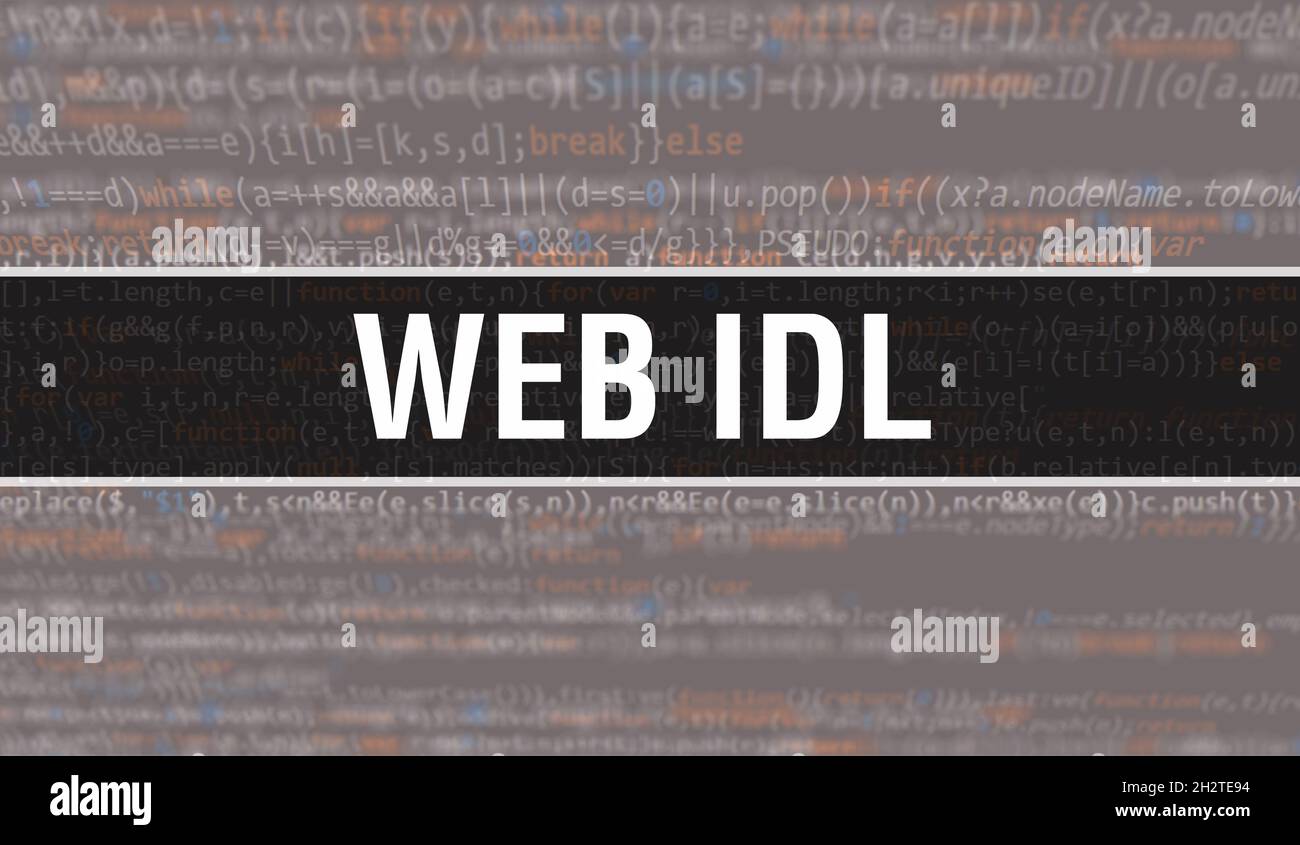 Web Idl Concept Illustration Using Code For Developing Programs And App Web Idl Website Code
