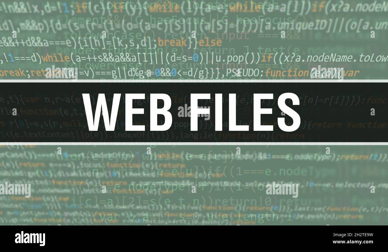 Web Files Concept With Random Parts Of Program Codeweb Files Text Written On Programming Code