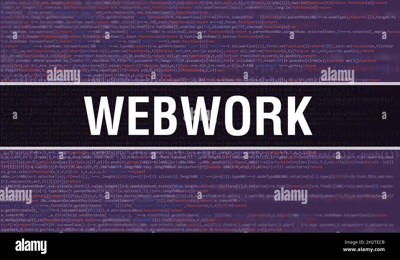Webwork Text Written On Programming Code Abstract Technology Background