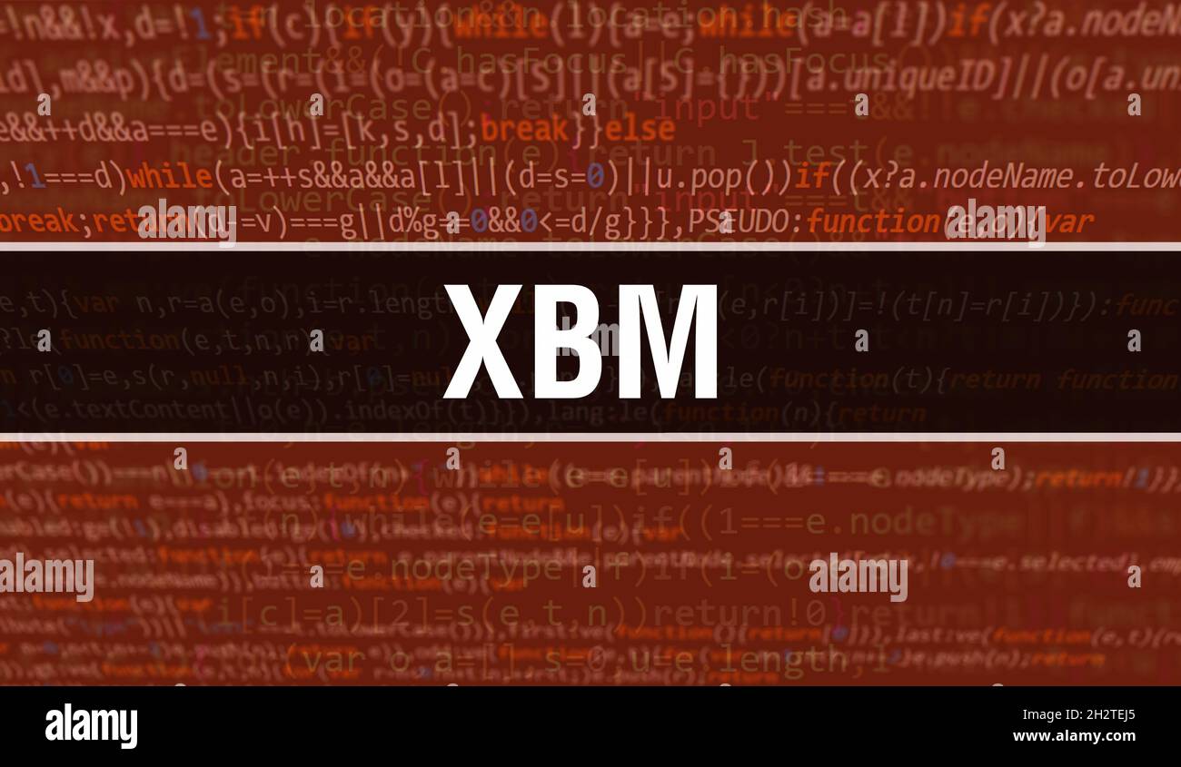 XBM with Binary code digital technology background. Abstract background ...