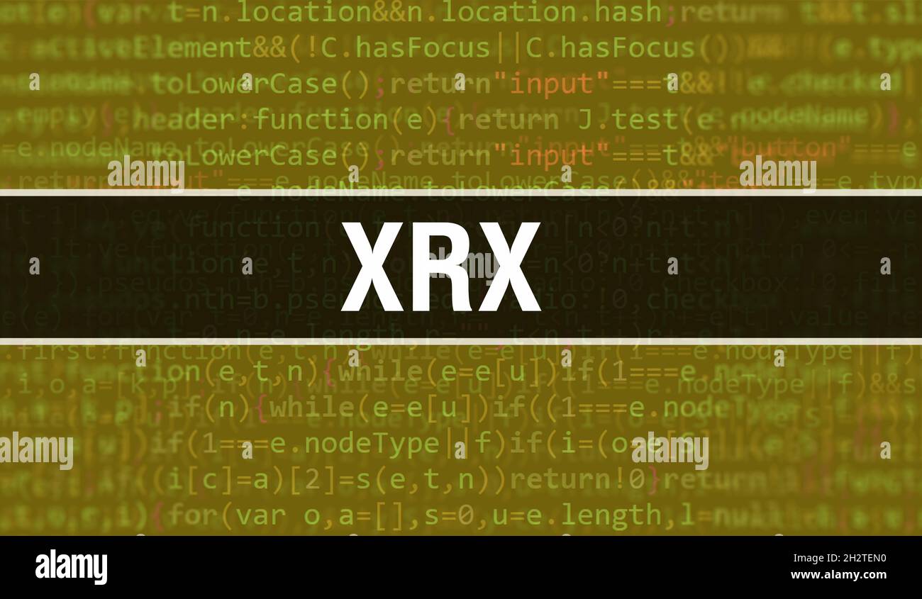 Xrx Concept With Random Parts Of Program Code Xrx With Programming Code Abstract Technology