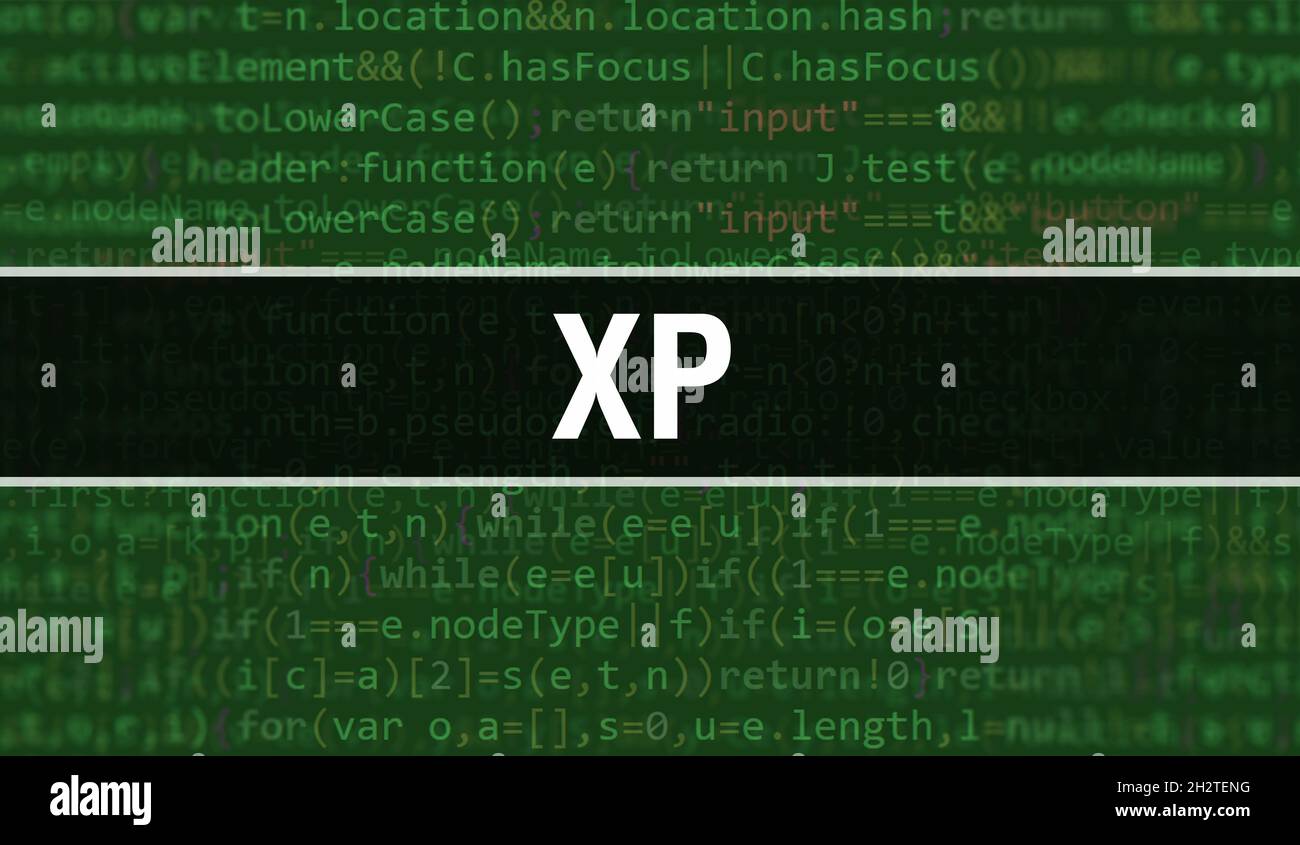 XP concept with Random Parts of Program Code. XP with Programming code ...
