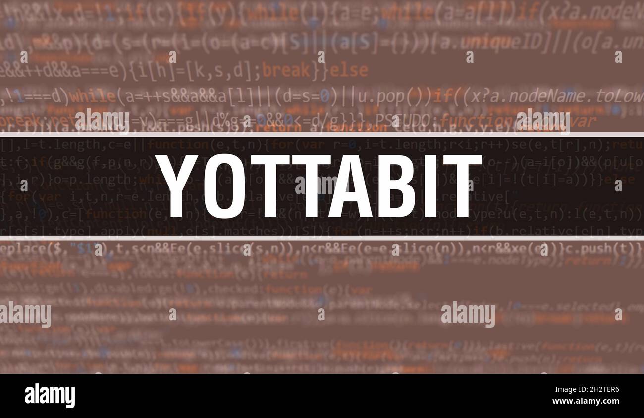 yottabit with Binary code digital technology background. Abstract ...