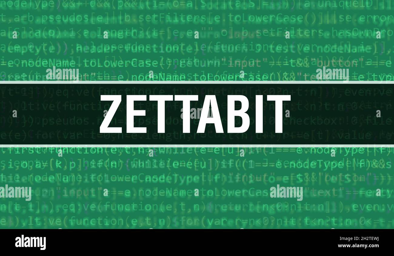 zettabit with Abstract Technology Binary code Background.Digital binary ...